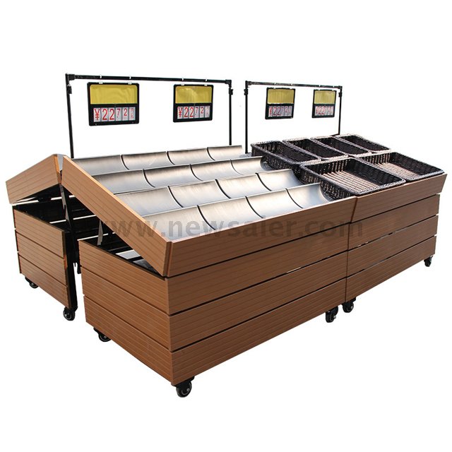 Fruits And Vegetables Supermarket Display Rack Fresh Display Promotion ...