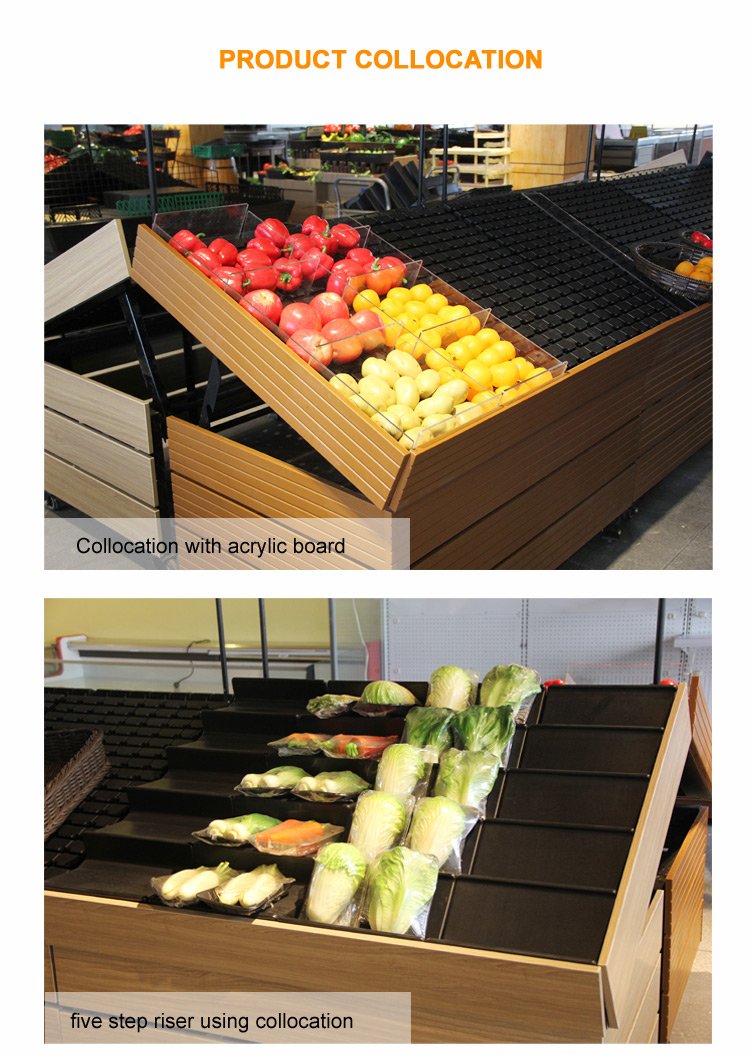 Fruits And Vegetables Supermarket Display Rack Fresh Display Promotion ...